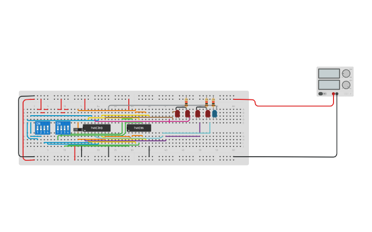 Circuit Design 4 Bit Adder Subtractor Tinkercad