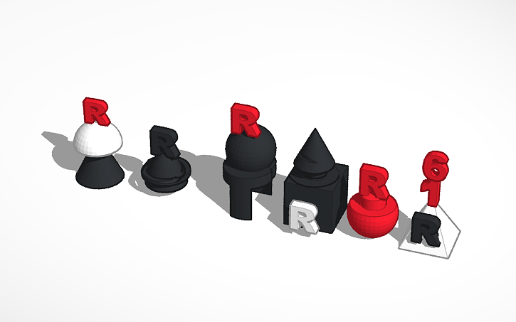 3D design chess pieces - Tinkercad