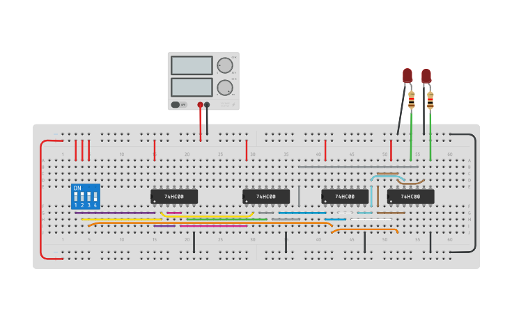 Circuit design full subtractor using nand gate | Tinkercad