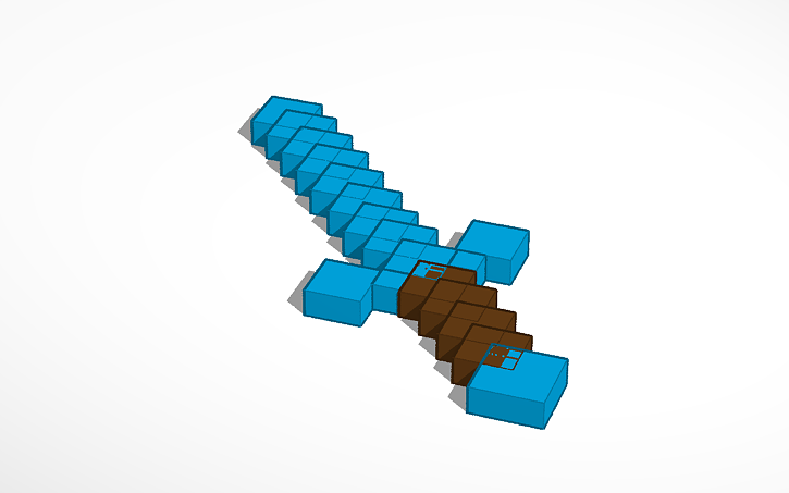 3D design minecraft sword | Tinkercad