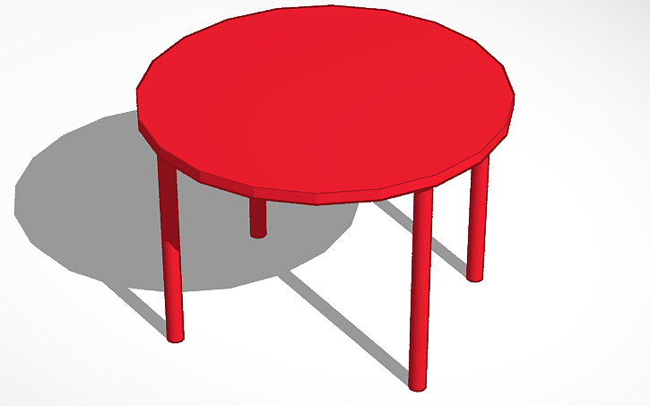 3D design Table - Tinkercad