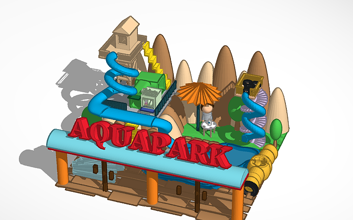 3D design Parque Acuático - Tinkercad