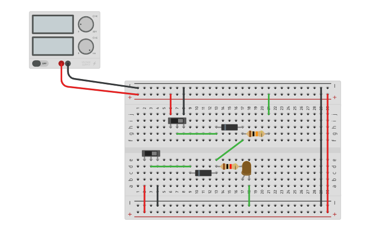 Circuit design Diode resistor AND gate - Tinkercad
