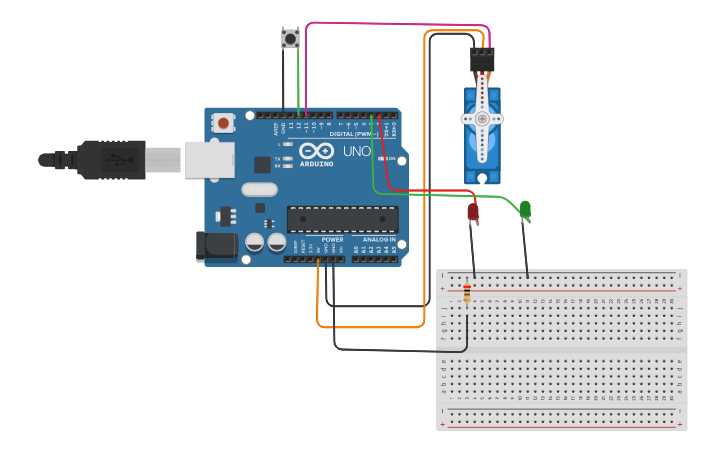 Circuit design digital door lock - Tinkercad