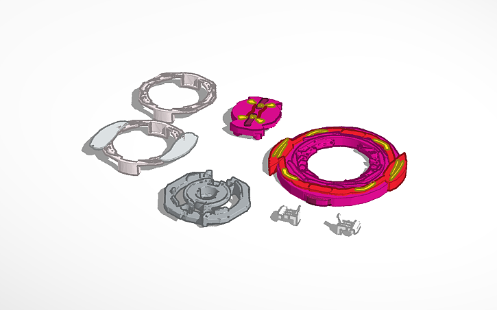 3D design Universe genesis Beyblade Burst db High mode gear (G gear ...