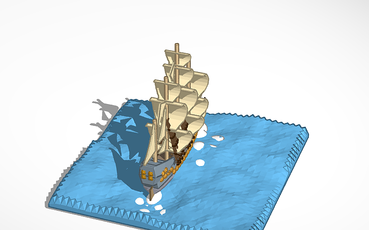 3D design Pirate Ships - The Capricorn - Tinkercad