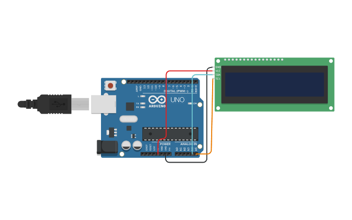 I2c Lcd Configuration With Arduino Uno In Tinkercad Tinkercad Arduino