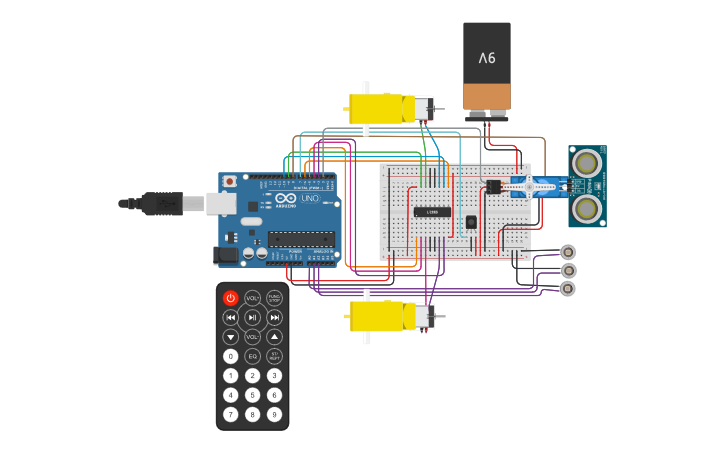 Circuit design smart_car - Tinkercad