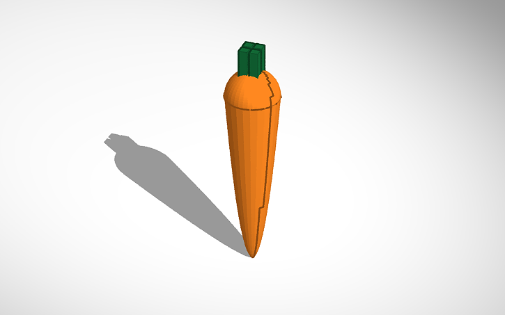 3D design carrot - Tinkercad