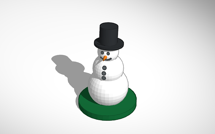 3D design snowman | Tinkercad