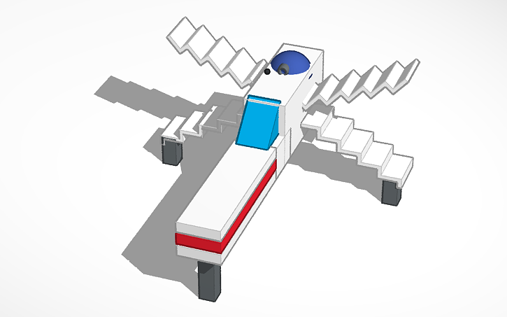 3D design x wing with landing gear | Tinkercad
