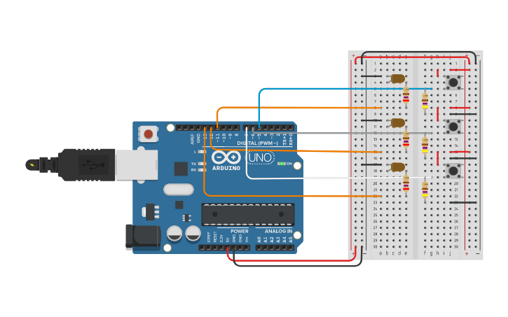 Circuit design Elevador(Comando If, Com Serial) - Tinkercad