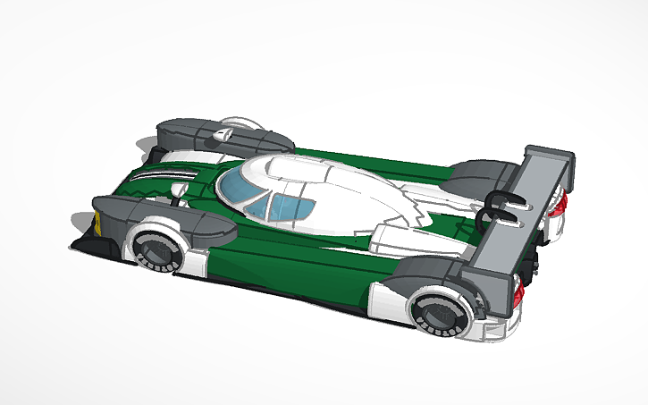 3D design Sci-Fi Race Car With Interior - Tinkercad