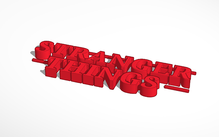 3D design Stranger Things | Tinkercad