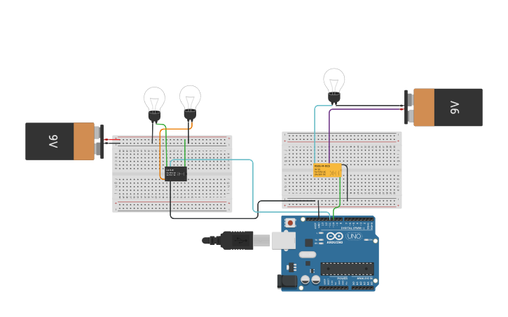 Circuit design Relé - Tinkercad