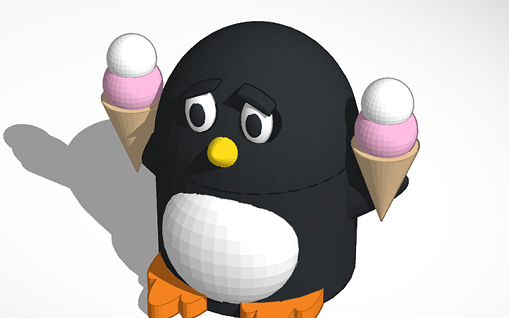 3D design a cute penguin🐧 - Tinkercad