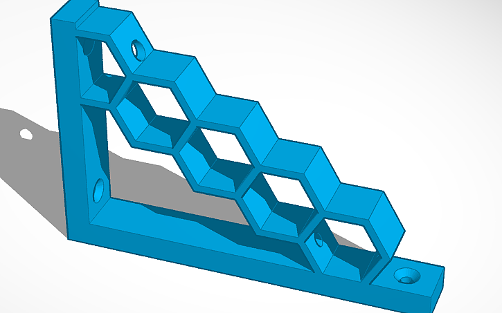 3D design Hex Shelf Bracket 2.0 | Tinkercad