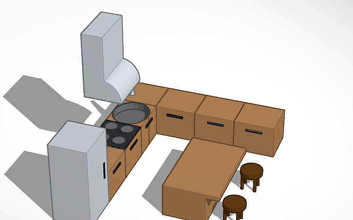 3D design kitchen - Tinkercad