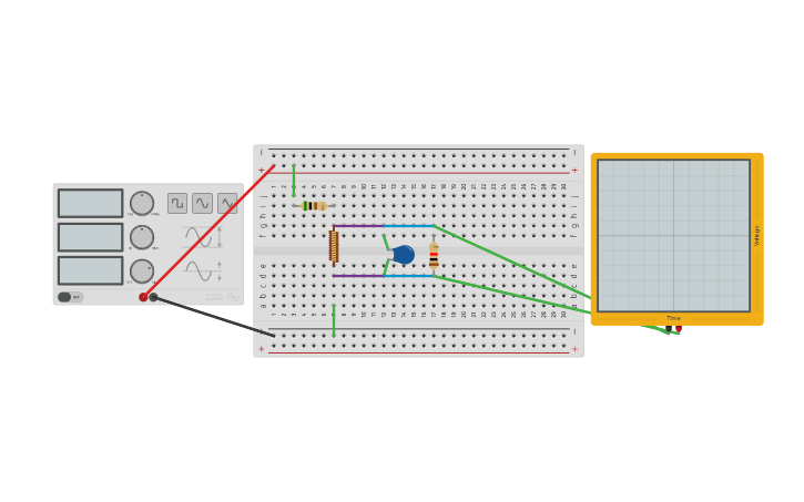 Circuit design passa banda | Tinkercad