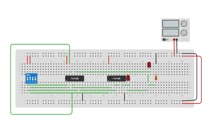 Circuit design HALF ADDER USING NAND GATES | Tinkercad