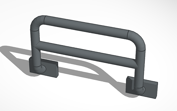 3D design front bumper 1/10 - rc car - Tinkercad