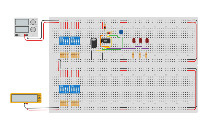 Circuit Design 12 Timer 555 Tinkercad