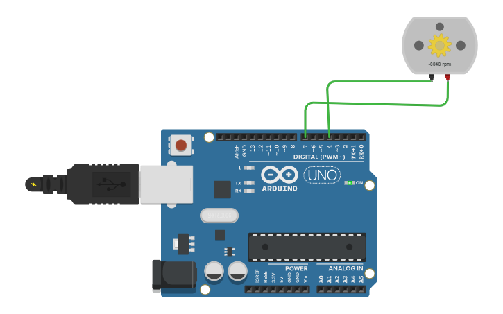 Circuit design motor driver - Tinkercad