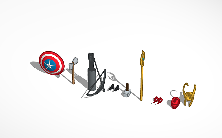 3D design avengers weapons | Tinkercad