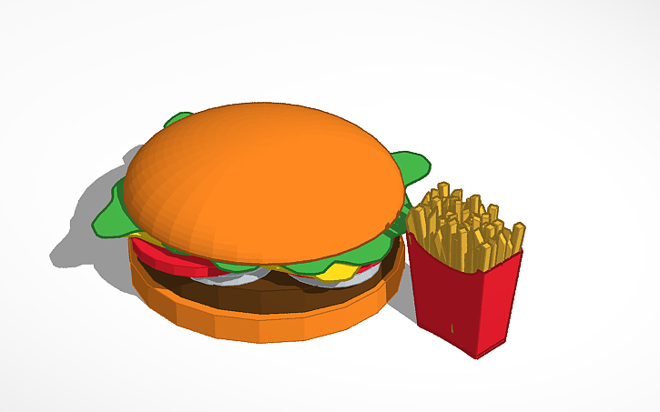 3D design burger | Tinkercad