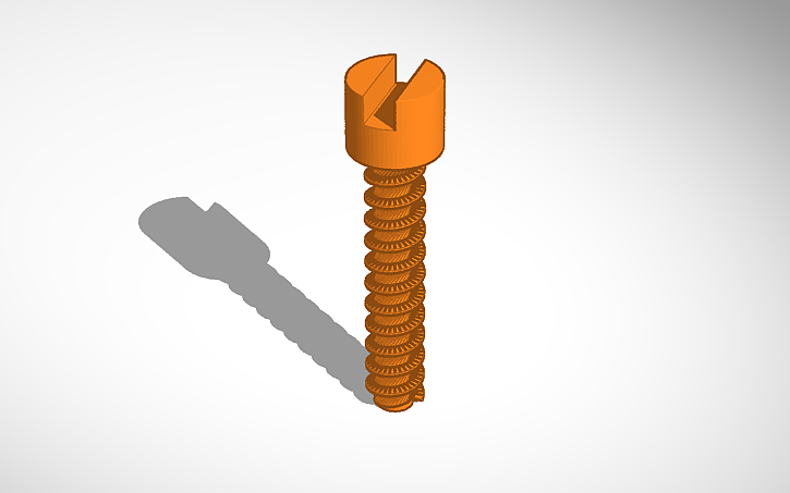 3D design M2-1.75x10 Bolt, Flathead - Tinkercad