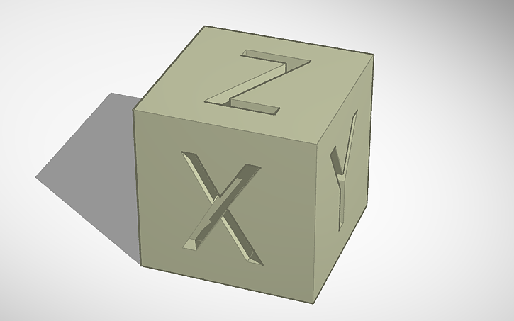 3D design XYZ Cube - Tinkercad