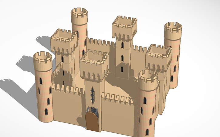 3D design big Castle - Tinkercad