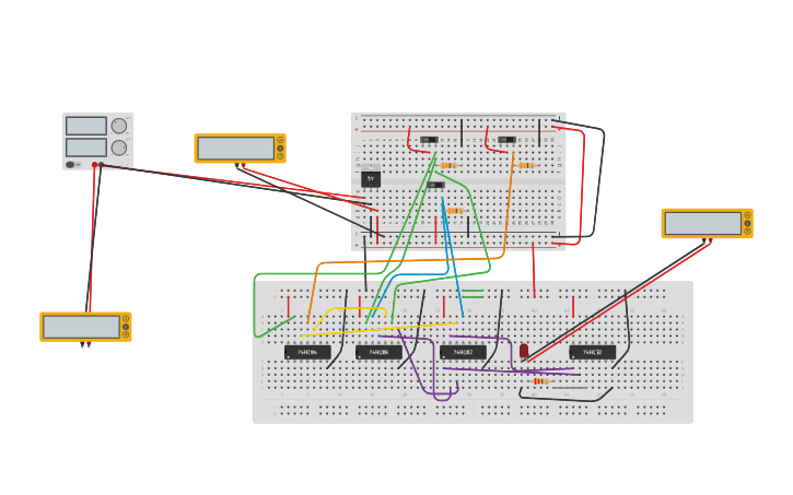 Circuit design Exercicio E | Tinkercad