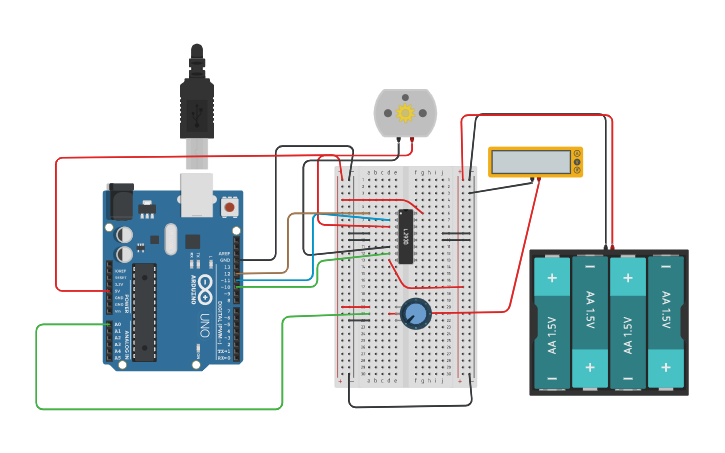 Circuit Design Mechatronics Sensor Motor Circuit Tinkercad