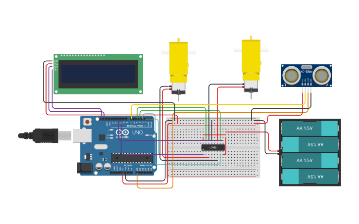 Circuit design Full-2WD-Robot-RC - Tinkercad