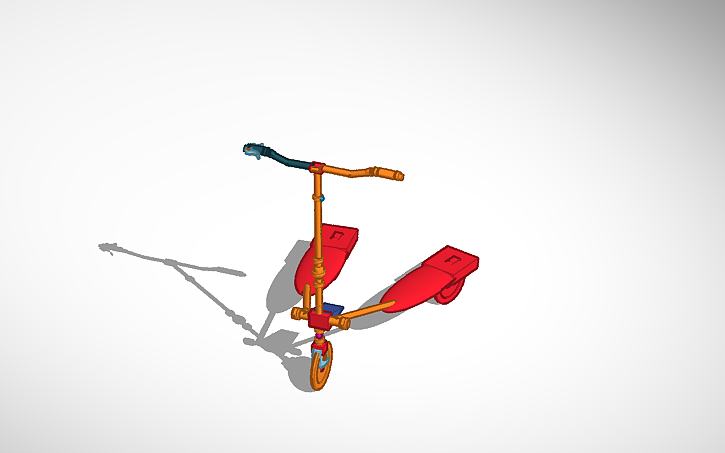 3D design 3 wheel scooter | Tinkercad