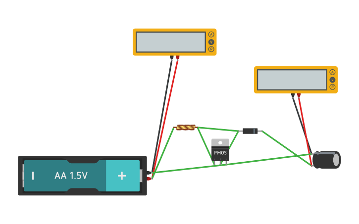 Circuit design Boost converter - Tinkercad