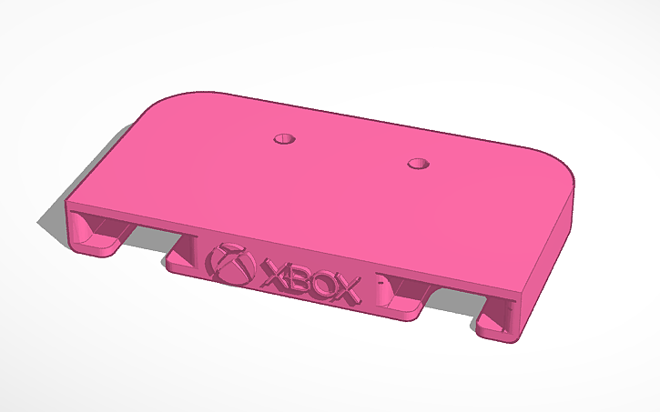 3D design Under Desk XBOX controller holder - Tinkercad
