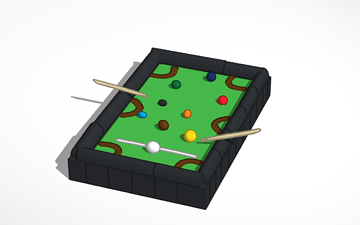 3D design Pool table by Tiana Murialdo!! - Tinkercad