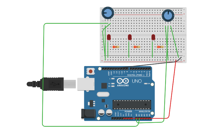 Circuit design Copy of Taller 2- ejercicio 1- tarea | Tinkercad