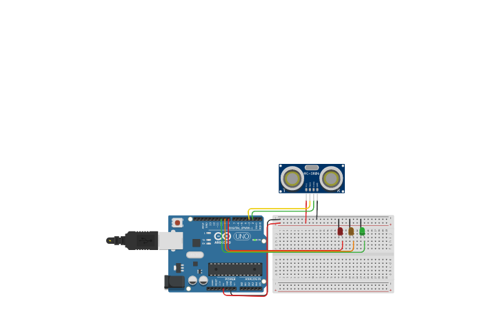 Circuit design Ultrasonic Sensor (Fermat) | Tinkercad Circuit design Ultrasonic Sensor (Fermat) | Tinkercad