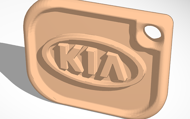 3D design kia keychan - Tinkercad