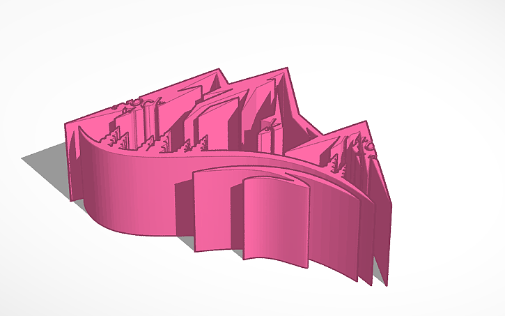 3D design montañas - Tinkercad