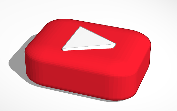 3D design youtube logo - Tinkercad