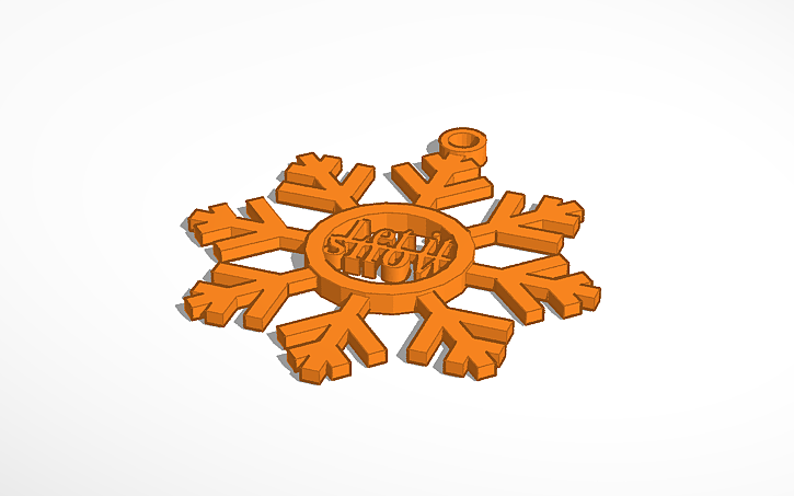 3D design snowflake - Tinkercad