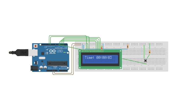 Circuit Design Stopwatch Tinkercad