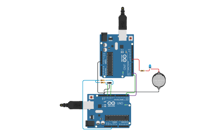 Circuit design UART - Tinkercad