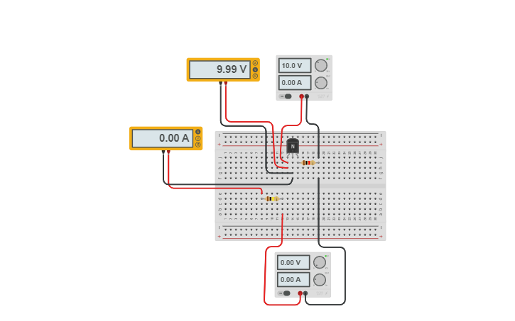 Circuit design Common collector input characteristic - Tinkercad