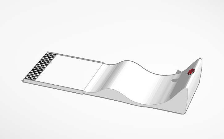 3D design Racetrack (with Spinning Wheels) - Tinkercad