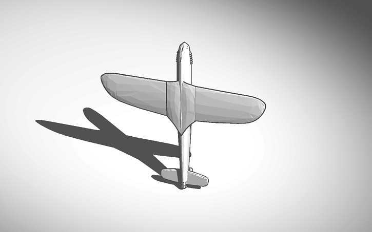 3D design spitfire model. combined L and R - Tinkercad
